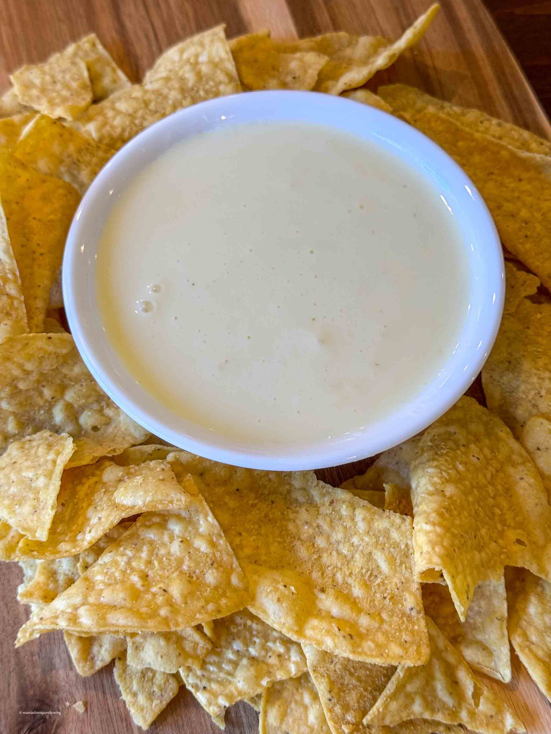 How To Make Homemade Mexican White Cheese Dip - Mamas Front Porch Swing