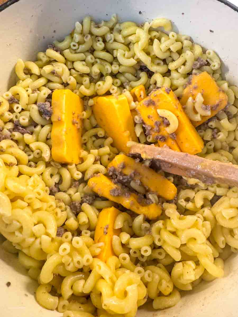Easy Velveeta Homemade Hamburger Helper Recipe - Mamas Front Porch Swing